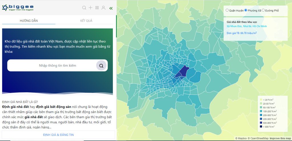 Biggee.vn - Real Estate Data-driven Platform